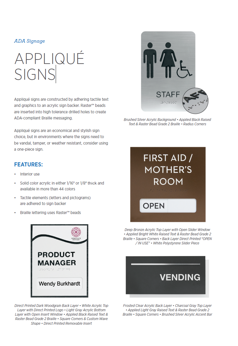 Signage - Applique Signs - TAPP Custom