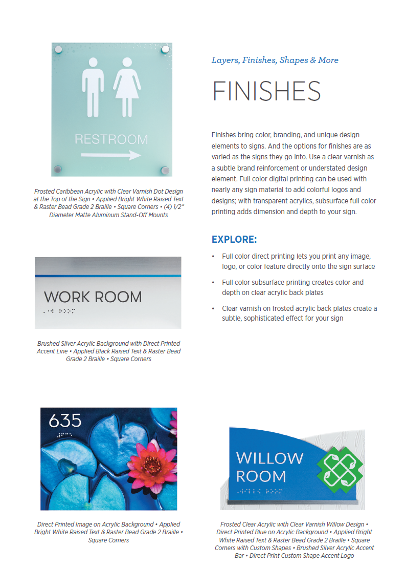 Signage - Finishes - TAPP Custom